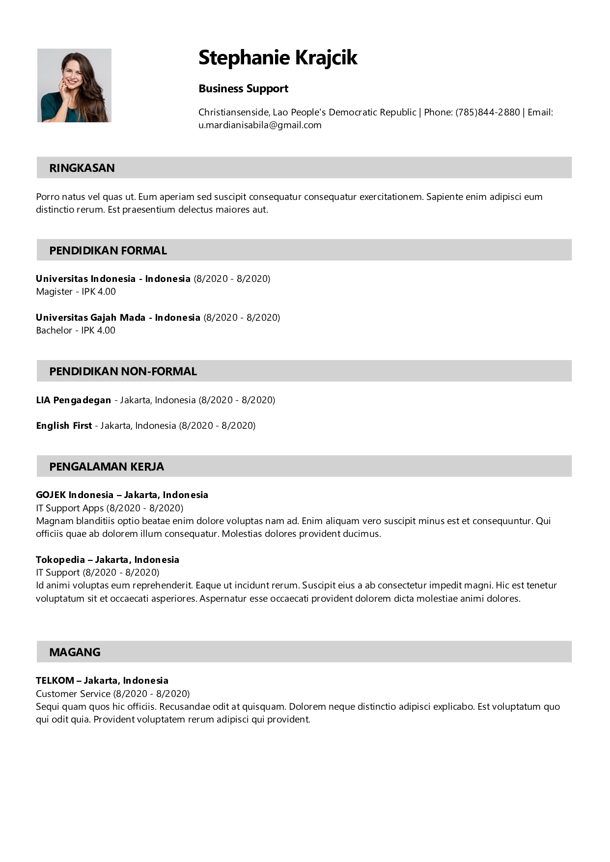 CV Resume Template