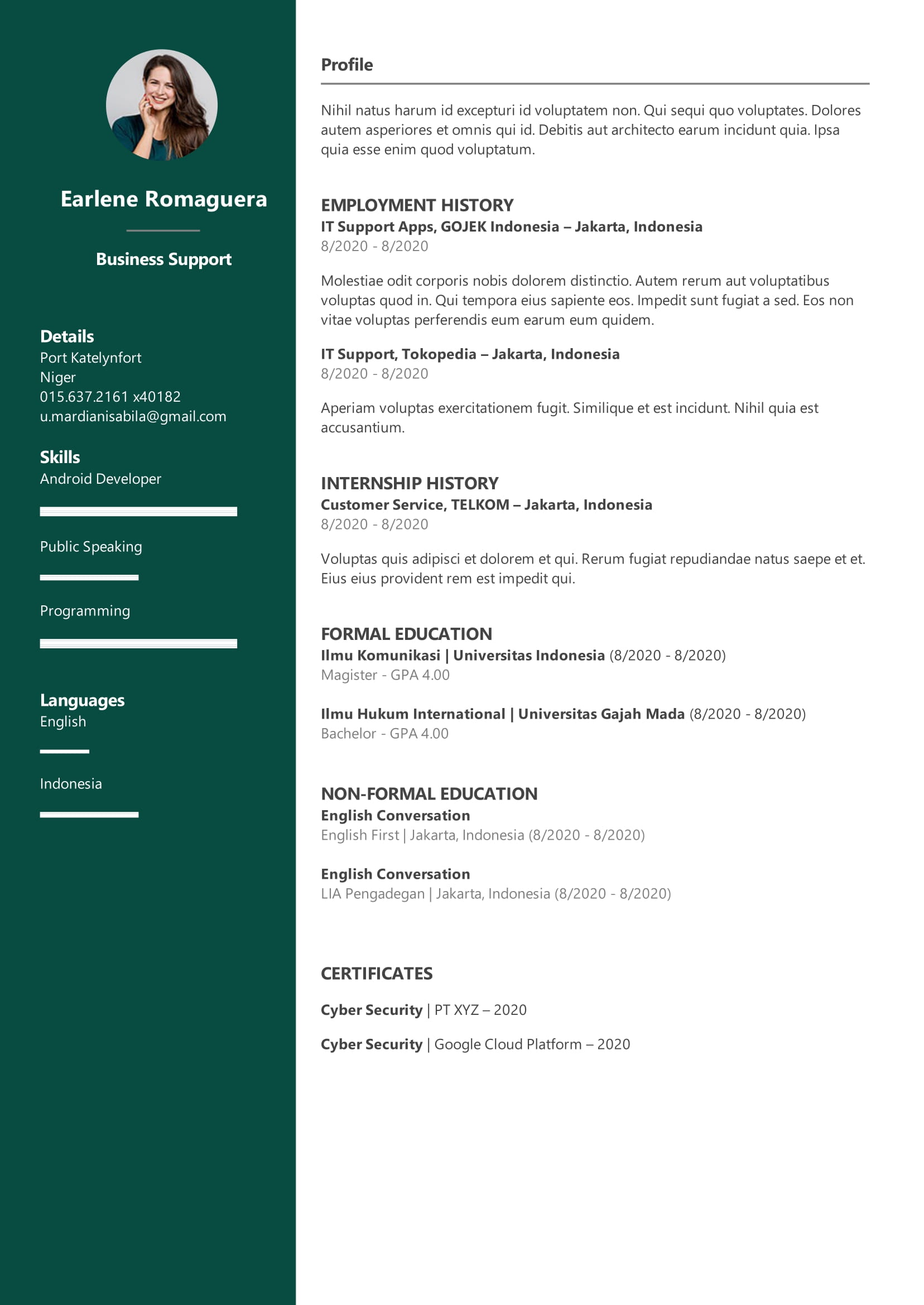 CV Resume Template